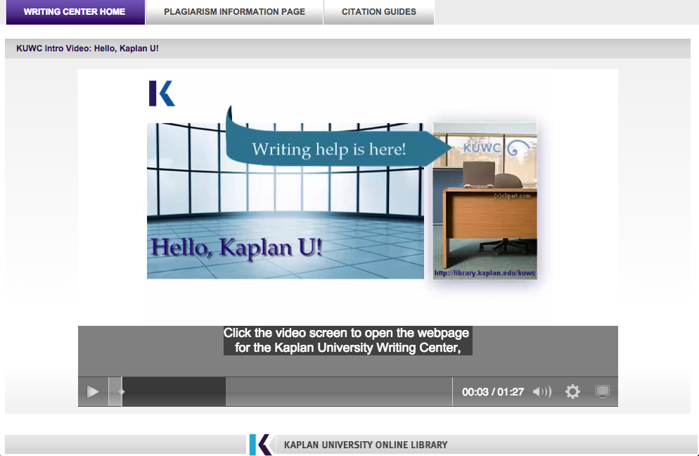 Here’s a New Writing Center Video to Help First-Term Students Access ...
